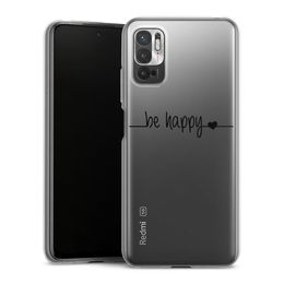 DeinDesign Xiaomi Redmi Note 10 5G Handy Silikon H&uuml;lle Case transparent Handyh&uuml;lle Happiness Statement Motiv Ohne Hintergrund Silikon Case