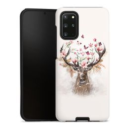 DeinDesign Galaxy S20 Plus Handy Panzer Handyh&uuml;lle robuste Outdoor H&uuml;lle Schutzh&uuml;lle matt Deer Flowers Animals Tough Case