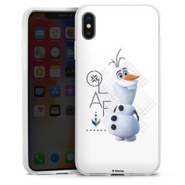 DeinDesign iPhone Xs Max Handy Silikon H&uuml;lle Case transparent Handyh&uuml;lle Frozen Olaf Disney Frozen 2 Silikon Case