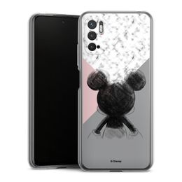 DeinDesign Xiaomi Redmi Note 10 5G Handy Silikon H&uuml;lle Case transparent Handyh&uuml;lle Marble Disney Mickey Mouse Silikon Case