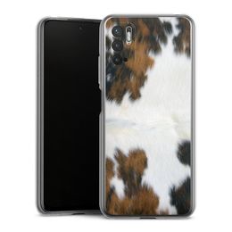 DeinDesign Xiaomi Redmi Note 10 5G Handy Silikon H&uuml;lle Case transparent Handyh&uuml;lle Cow Fur Cow Skin Silikon Case