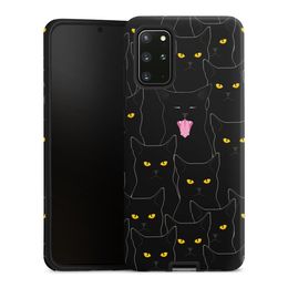 DeinDesign Galaxy S20 Plus Handy Panzer Handyh&uuml;lle robuste Outdoor H&uuml;lle Schutzh&uuml;lle matt Muster Eye Cat Tough Case