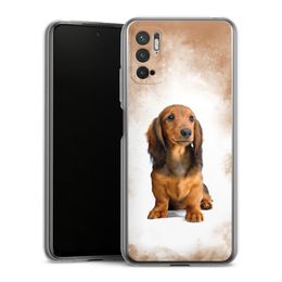 DeinDesign Xiaomi Redmi Note 10 5G Handy Silikon H&uuml;lle Case transparent Handyh&uuml;lle Pet Dachshund Dog Silikon Case