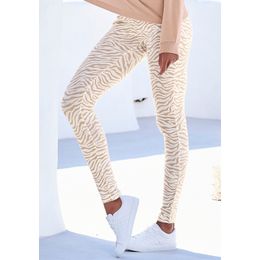 Lascana Damen Pyjamahose, Natur, Gr. 36/38, Pyjamas, Material: Baumwolle