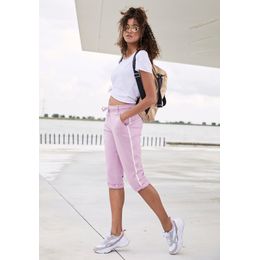 Lascana Damen Caprihose, Rosa, Gr. 46, Capri-Hose, Material: Viskose