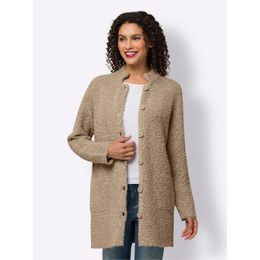 Heine Damen Longstrickjacke, Braun, Gr. 44, Longstrickjacken, Material: Polyacryl