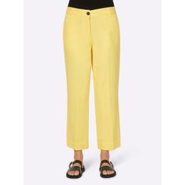 Heine Damen 7/8-Hose, Gelb, Gr. 44, 7/8-Hose, Material: Baumwolle