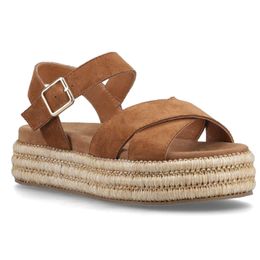 Hush Puppies Rosa Rafia Leder Damen Sandalen in Tan