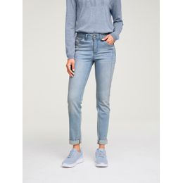 Heine Damen R&ouml;hrenjeans, Blau, Gr. 44, Skinny, Material: Baumwolle