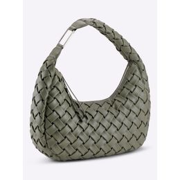 Heine Damen Tasche, Gr&uuml;n, Handtaschen, Material: Synthetik