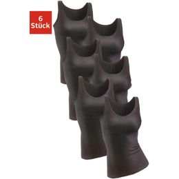 Damen Achselhemd, Schwarz, Gr. 46, petite fleur by Lascana, Bodies & Unterhemden, 100% Baumwolle