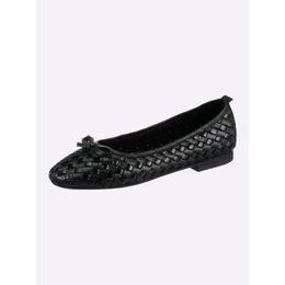 Andrea Conti Ballerina, Schwarz, Gr. 37, Damen, Ballerinas, Material: Rindsleder
