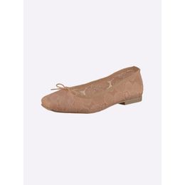 Heine Ballerina, Natur, Gr. 37, Damen, Ballerinas, Material: Textil