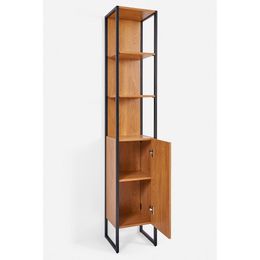 bonprix Badezimmer Hochschrank, beige, Gr.185x34 cm, Badezimmer Hochschrank im Industrial Style