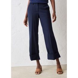 bonprix Flared Hose mit Wollanteil, blau, Gr.40, elegante flared Hose mit Wollanteil