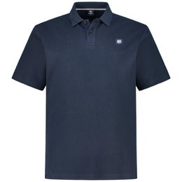 Herren Gro&szlig;e Gr&ouml;&szlig;en | Lerros Poloshirt mit Strukturgewebe Farbe blau Gr&ouml;&szlig;e: 5XL