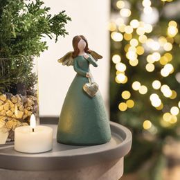 Deko-Figur "Engel mit goldenem Herz"