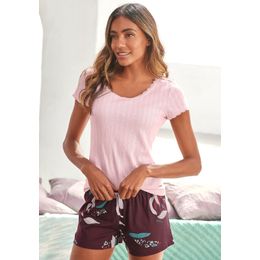 s.Oliver Damen Pyjamashorts, Rot, Gr. 32/34, Pyjamas, Material: Baumwolle