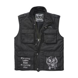 Brandit Herren Funktionsweste "Brandit Herren Mot&ouml;rhead Ranger Vest"schwarz, Gr. L, 80% Polyester, 20% Baumwolle, Westen