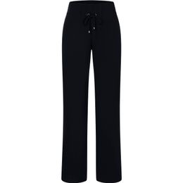 MAC Damen Stoffhose "EASY WIDELEG", schwarz, Gr. 46, Web, Obermaterial: 77% Polyamid, 23% Elasthan, Hosen, sehr elastische Qualit&auml;t, angenehmer Griff