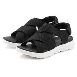 Vivance Damen Sandale "Sandalette, Sommerschuh, offener Schuh", Gr. 39schwarz, Obermaterial: 100% Textilmaterial. Decksohle: 100% Synthetik. Futter: