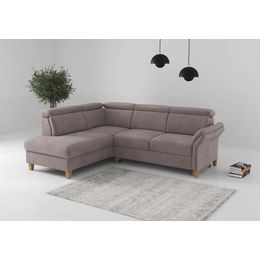 Ecksofa OTTO HOME, B:247cm H:84cm T:193cmtaupe, 90% Polyester, 10% Polyamid, Wohnzimmer, Sofas, "Glendale, L-Form", inkl. Kopfteilverstellung,