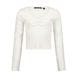 Blue Seven M&auml;dchen Langarmshirt "Langarmshirt"0100, sanftes wei&szlig;, Gr. 140, 100% Baumwolle, Shirts