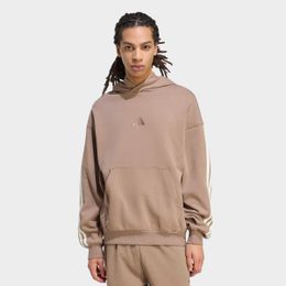 Herren Kapuzensweatshirt "M AK 3S OH HD"khaki six, sanftes wei&szlig;, Gr. S, adidas Sportswear, Obermaterial: 100% Baumwolle, Sweatshirts