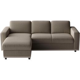 Sit & More Ecksofa SIT & MORE, B:236cm H:85cm T:161cmschoko, 100% Polyester, Wohnzimmer, Sofas, "Cordoba", wahlweise mit Schlaffunktion und Bettkasten oder