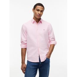 Tommy Jeans Herren Langarmhemd "TJM REGULAR OXFORD"pink daisy, Gr. XXL, Web, Obermaterial: 100% Baumwolle, Hemden, mit Rundhalsausschnitt,