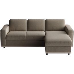 Sit & More Ecksofa SIT & MORE, B:236cm H:85cm T:161cmschoko, 100% Polyester, Wohnzimmer, Sofas, "Cordoba", wahlweise mit Schlaffunktion und Bettkasten oder