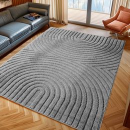 Teppich, B:60cm H:8mm L:110cmsilber, Ayyildiz Teppiche, Wohnzimmer, Teppiche, "ART 1122 , auch als L&auml;ufer und in Rund erh&auml;ltlich", Boho Design, 3D