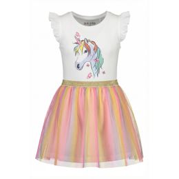 Blue Seven M&auml;dchen Jerseykleid "M&auml;dchen T&uuml;llkleid"0001, wei&szlig;, Gr. 116, 95% Baumwolle, 5% Elasthan, Kleider