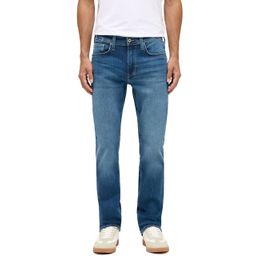 Mustang Herren Slim-fit-Jeansmedium schwarz, Gr. 32, unifarben, Denim/Jeans, Obermaterial: 98% Baumwolle, 2% Elasthan, Jeans, im Five-Pocket Style