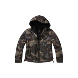 Brandit Damen Allwetterjacke "Brandit Damen Ladies Windbreaker Frontzip"schwarzcamo, Gr. XS, mehrfarbig, 100% Polyester, Jacken