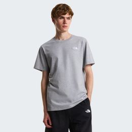 The North Face Herren T-Shirt "M EVOLUTION SIMPLE DOME REGULAR SHORT SL"tnf pale grau heather, Gr. M, Obermaterial: 85% Baumwolle, 15% Polyester,