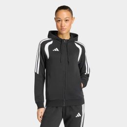 Damen Kapuzensweatshirt "TIRO26L SWFZHDW"schwarz, wei&szlig;, Gr. L, adidas Performance, Obermaterial: 70% Baumwolle, 30% Polyester, Sweatshirts