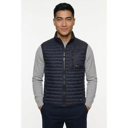 Camel Active Herren Steppwesteschwarz navy, Gr. S, unifarben, Steppware, Obermaterial: 100% Polyamid, Westen, mit Stehkragen und Rei&szlig;verschluss