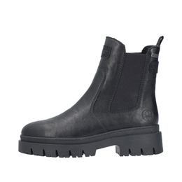 Rieker Damen Winterboots, Gr. 40schwarz, Lederimitat, Basic, Schuhe, Chelseaboots, Winterstiefelette mit TEXMembran - schmale Form