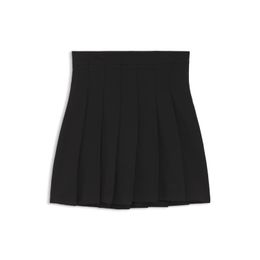 Hugo Damen Plisseerock "Nalham"schwarz 001, Gr. XL, unifarben, Web, Obermaterial: 95% Baumwolle, 5% Elasthan, R&ouml;cke, mit integrierter Shorts, Relaxed