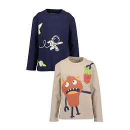 Blue Seven Jungen Langarmshirt "2er Pack Langarmshirts"m001, multipack 1, Gr. 116, 100% Baumwolle, Shirts