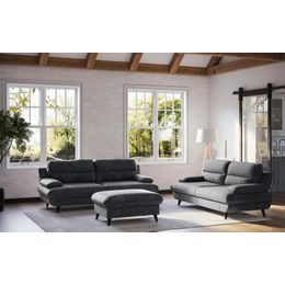 2,5-Sitzer OTTO HOME, B:198cm H:90cm T:95cmcoal, 92% POLYESTER (PES) / 8% POLYAMID (PA), Sofas, "Pike, B: 198 cm, modernes Design, elegante Form",