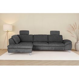 Ecksofa DIE PLANBAR, B:306cm H:84cm T:197cmfamosa anthrazit, 100% Polyester, Wohnzimmer, Sofas, "Ottomane MP-IN14007 L-Form, Breite 306 cm",