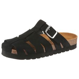 ANISTON SHOES Damen Clog, Gr. 37schwarz, Veloursleder, unifarben, Schuhe, Sommerschuh, Hausschuh, Urlaubsschuh - NEUE KOLLEKTION
