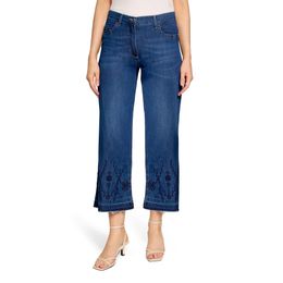 Betty Barclay Damen Stoffhose "Damen mit Waschung"dunkelblau denim, Gr. 46, Obermaterial: 100% Baumwolle, Hosen