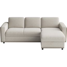 Sit & More Ecksofa SIT & MORE, B:236cm H:85cm T:161cmnatur, 100% Polyester, Wohnzimmer, Sofas, "Cordoba", wahlweise mit Schlaffunktion und Bettkasten oder