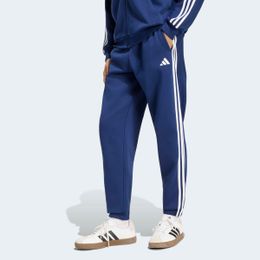 Herren Sporthose "ESSENTIALS 3-STREIFEN, SCHMAL ZULAUFEND, B&Uuml;NDCHEN"team navy blau 2, wei&szlig;, normal, gr., Gr. XXXL, adidas Sportswear, Obermaterial: