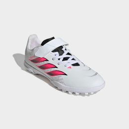 M&auml;dchen Fu&szlig;ballschuh "PREDATOR CLUB KIDS, HYBRIDRASEN, KLETTVERSCHLUSS", adidas Performance, Gr. 32cloud wei&szlig;, solar turbo, core schwarz, Synthetik,