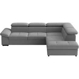 Sit & More Ecksofa SIT & MORE, B:249cm H:73cm T:226cmanthrazit, 100% Polyester, Wohnzimmer, Sofas, "Viola, L-Form, B. 249 cm", optional Schlaffunktion