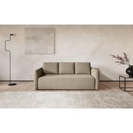 Big-Sofa COTTA, B:222cm H:89cm T:102cmtoffee, 100% POLYESTER, Sofas, "Megasofa, Flow, Breite 222 cm", wahlweise mit Schlaffunktion